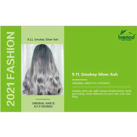 911 Smokey Silver Ash Bremod Hair Color Cream 100ml Bremod Oxidizing