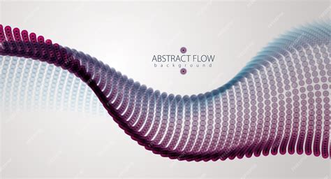 premium vector 3d particles mesh array wave sound flowing blurred