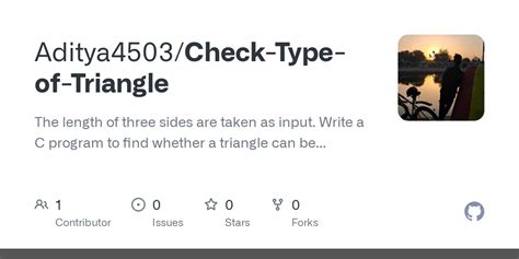 Github Aditya4503check Type Of Triangle The Length Of Three Sides