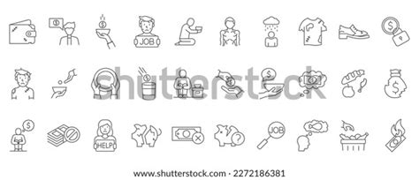 Set 30 Editable Stroke Line Icons Stock Vector Royalty Free