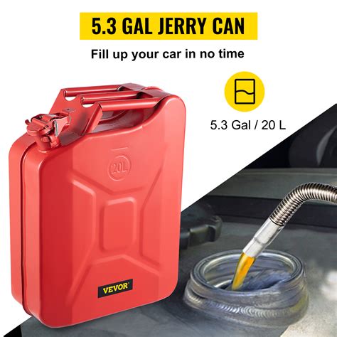 Vevor Jerry Fuel Can 5 3 Galones 20 L Jerry Gas Can Portátil Con