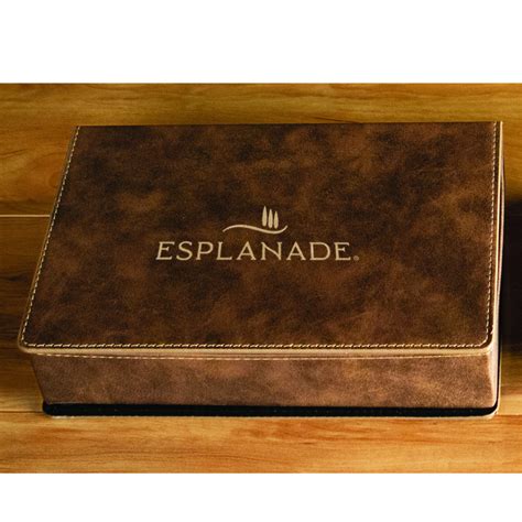 Brown Leatherette Flask Set