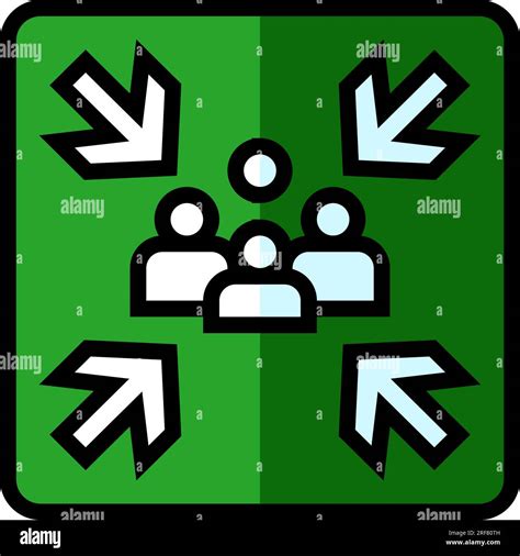 Fire Assembly Point Emergency Color Icon Vector Illustration Stock Vector Image And Art Alamy