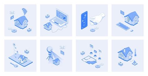Premium Vector Smart Home 3d Isometric Concept Set With Isometric Icons Design For Web