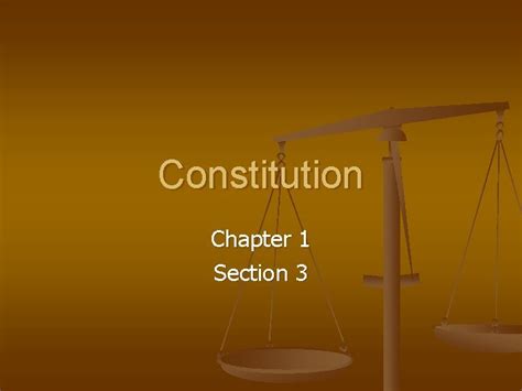 Constitution Chapter 1 Section 3 Early U S