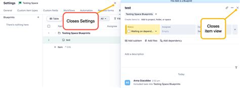 Confusing X Exit Button When In Spacesettingsblueprintsitem View Wrike Help Center
