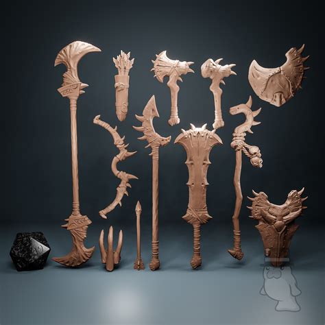 Stand Alone Weapon Set Frostheart Lizardmen Artisan Guild Mini