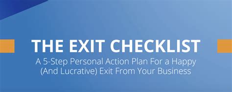 The Exit Checklist
