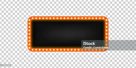 투명 한 배경에 초대를 위한 전기 조명 램프벡터 사실적인 격리 된 복고풍 윤곽 광고판 빈티지 장식의 개념 극장 네온사인에 대한 스톡 벡터 아트 및 기타 이미지 Istock