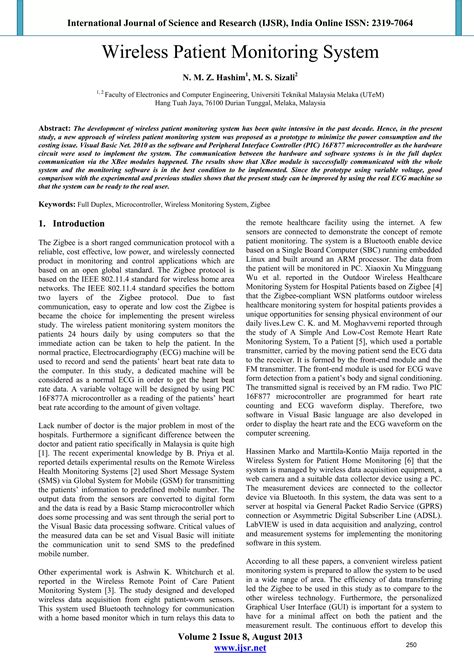 Wireless Patient Monitoring System Pdf