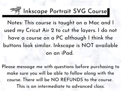 Portrait SVG Class Inkscape Tutorial SVG Making Course Etsy