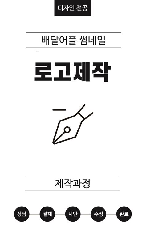디자인전공｜매출을 올리는 배달의민족 배민 로고 썸네일 크몽