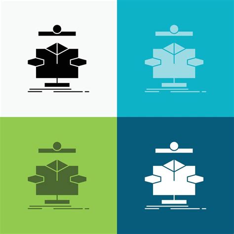 Algorithm Chart Data Diagram Flow Icon Over Various Background