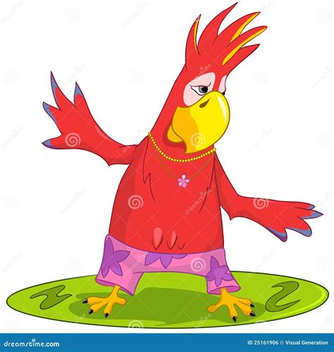 Funny Parrot Cockatoo Cartoon Royalty Free Illustration Cartoondealer