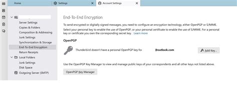 how to encrypt email in thunderbird