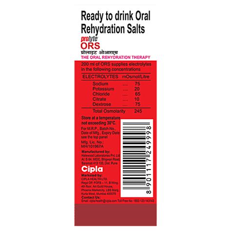 Buy Prolyte Ors Liquid Apple Ready To Drink Maintain Electrolyte