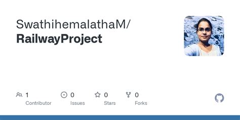 GitHub SwathihemalathaM RailwayProject