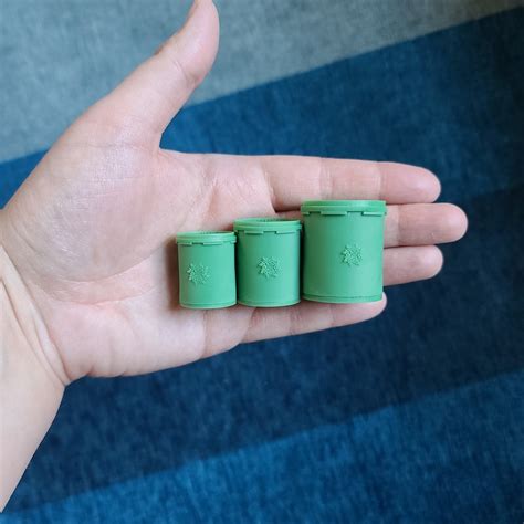 3d Printed 16 Scale Vintage Tupperware Canisters Green Etsy