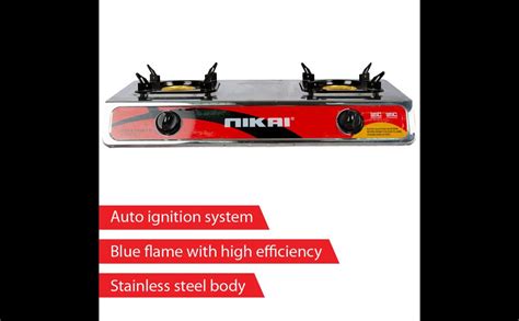 Nikai 2 Burner Stainless Steel Gas Cooker Model No Ng842k1 2 Years