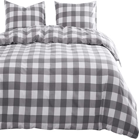 Iojnbgy Gingham Comforter Set Plaid Buffalo Check Checkered Cottagecore Cute Geometric Soft