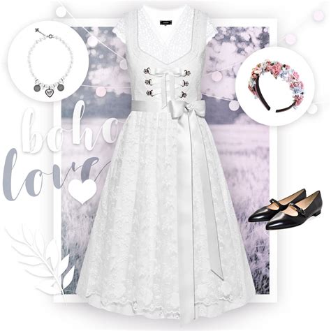 LIMBERRY Weißes Hochzeits Dirndl EDELWEISS WEISS Limberry de