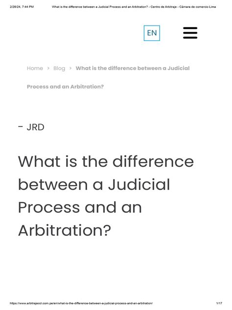 What Is The Difference Between A Judicial Process And An Arbitration