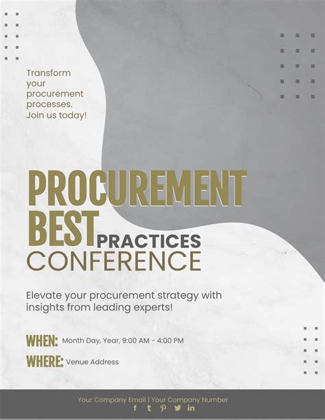 Free Procurement Best Practices Conference Flyer Template To Edit Online