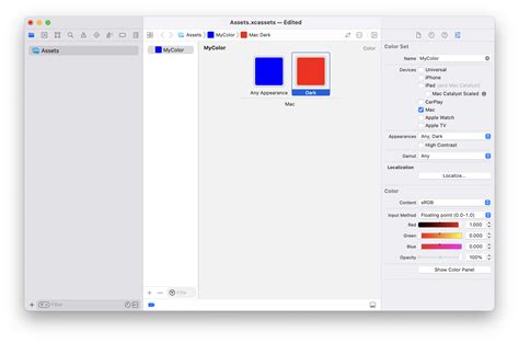 Futurebasic Asset Catalog Color