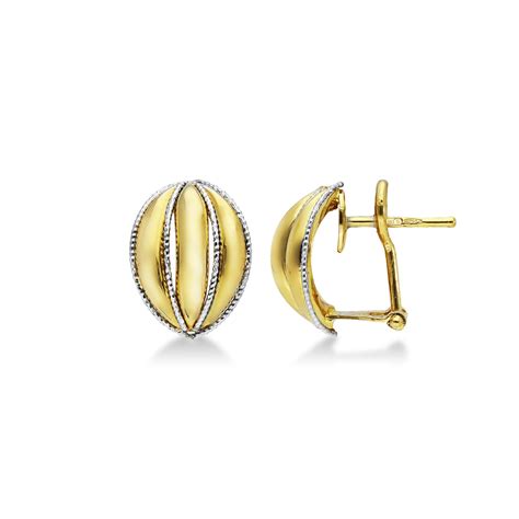 Orecchini in oro bianco 18k con smeraldi e diamanti, 9.8 mm | GV