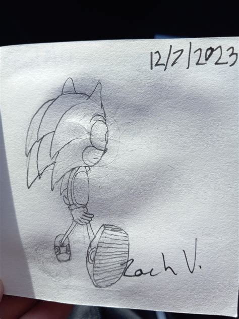 Sonic Walking By Theghostlibrarian On Deviantart