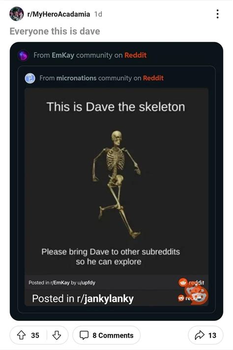 Everyone This Is Dave The Skeleton R Spiderman
