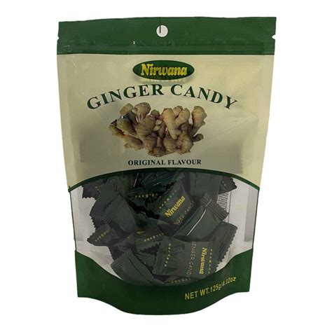 Buy Nirvana Ginger Candy 125 Gm New Foods Of India Quicklly