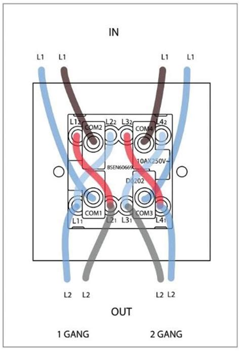 2 Gang Switch Wiring Diagram