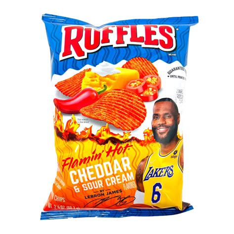 Ruffles Flamin Hot Cheddar Sour Cream Potato Chips 2 125oz 60g