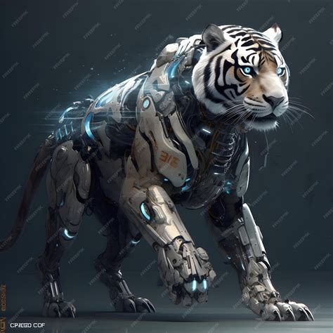 Premium Ai Image A Robot With A Tiger On Its Front
