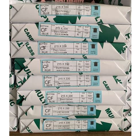 Jual Kertas Ncr Bottom Ukuran Folio Kertas Karbon Shopee Indonesia