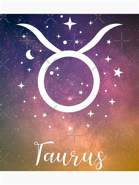 Taurus Sun Sign Poster For Sale By Shimmerstories Redbubble