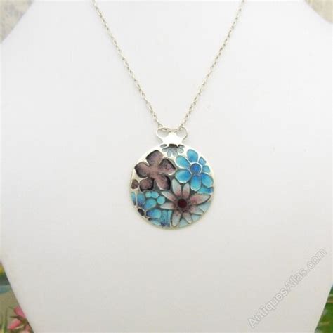 Antiques Atlas Scottish Silver And Enamel Flowers Pendant N Grant