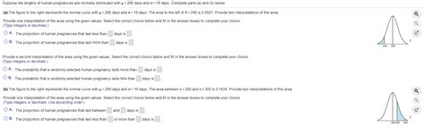 Solved Suppose The Lengths Of Human Pregnancies Are Normally Chegg Com