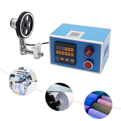 Digital Length Meter Counter Cable Wheel Length Meter Counter Blue