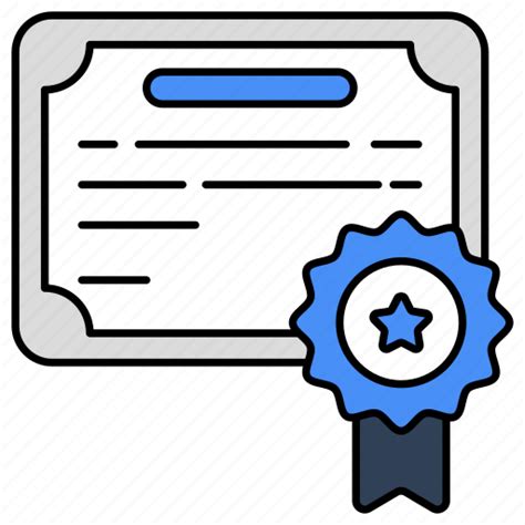 Degree Diploma Certificate Deed Credential Document Icon Download