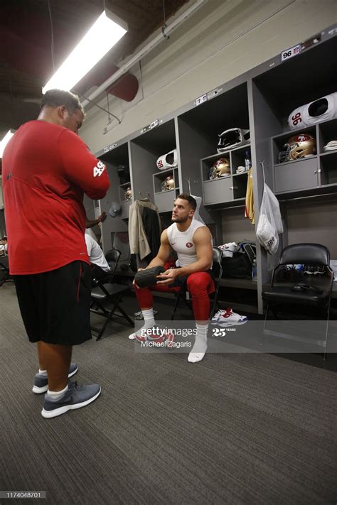 Nick Bosa Locker Room Football Players Men In Tight Pants Men In Socks