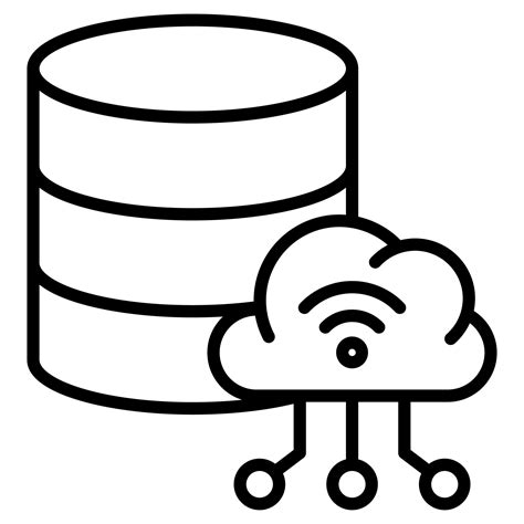 Iot Data Icon Line Vector Illustration 38493938 Vector Art At Vecteezy