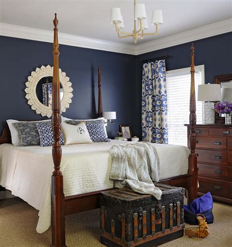 Light Blue Room Dark Furniture