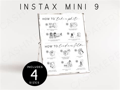 Instax Mini 9 Instructions Instant Download Polaroid Camera Guide How