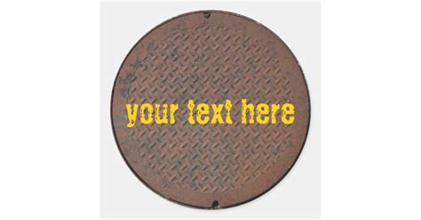 Manhole Cover Series Classic Round Sticker Zazzle