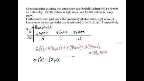Statistics Standard Deviation Discrete Random Variables Continuous