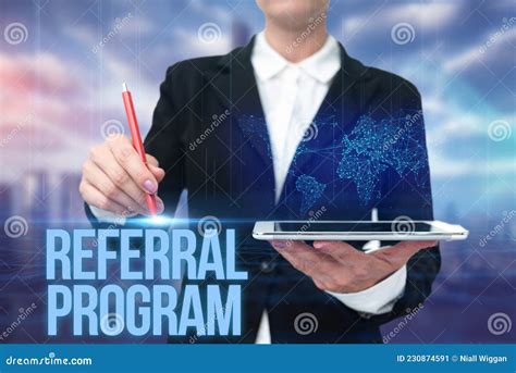 Text Showing Inspiration Referral Program Internet Concept Employees