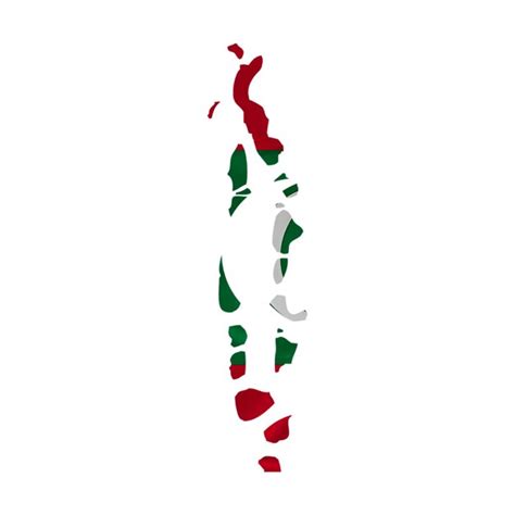 premium photo map of maldives with it s flag