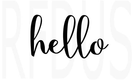 Hello Svg Cricut Cutting File Cricut Explore Diy Mug Diy Etsy